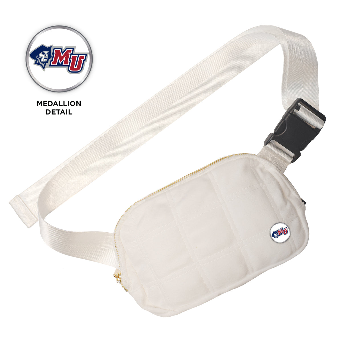 Quilted Belt Bag, White (F24) – Malone Campus Store