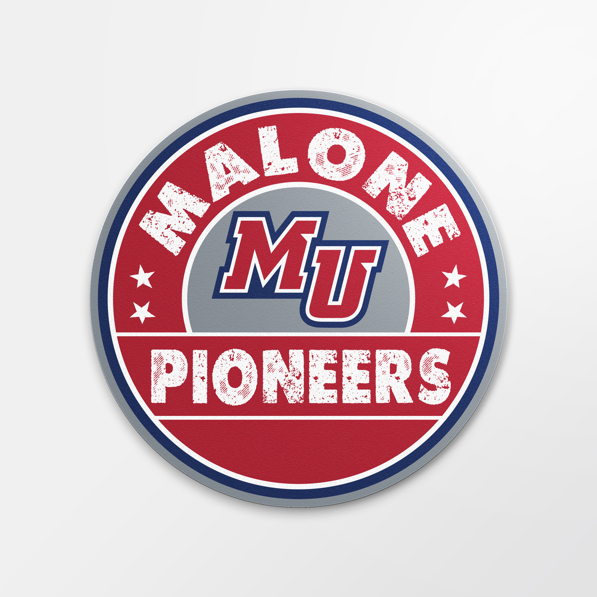 4 inch Weather Resistant Sticker | Hatched Shield Stars – Malone Campus ...
